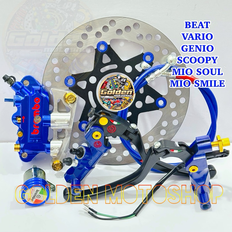 Complete package braking 4 pistons MIO, BEAT, VARIO, SCOOPY , GENIO ...