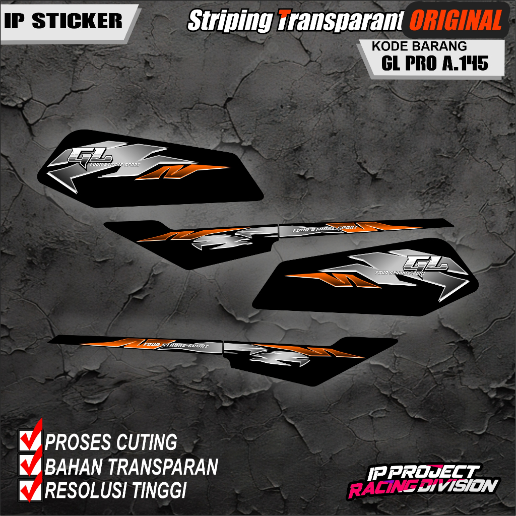 Original STRIPING STICKER FOR HONDA GL PRO MOTORCYCLE 1985-1999 ...