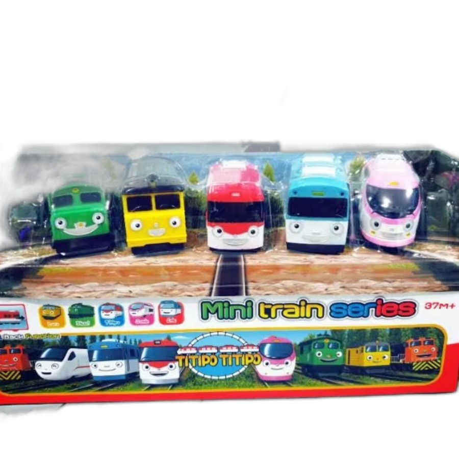 Titipo series mini train toy contains 5 toy trains | Shopee Malaysia