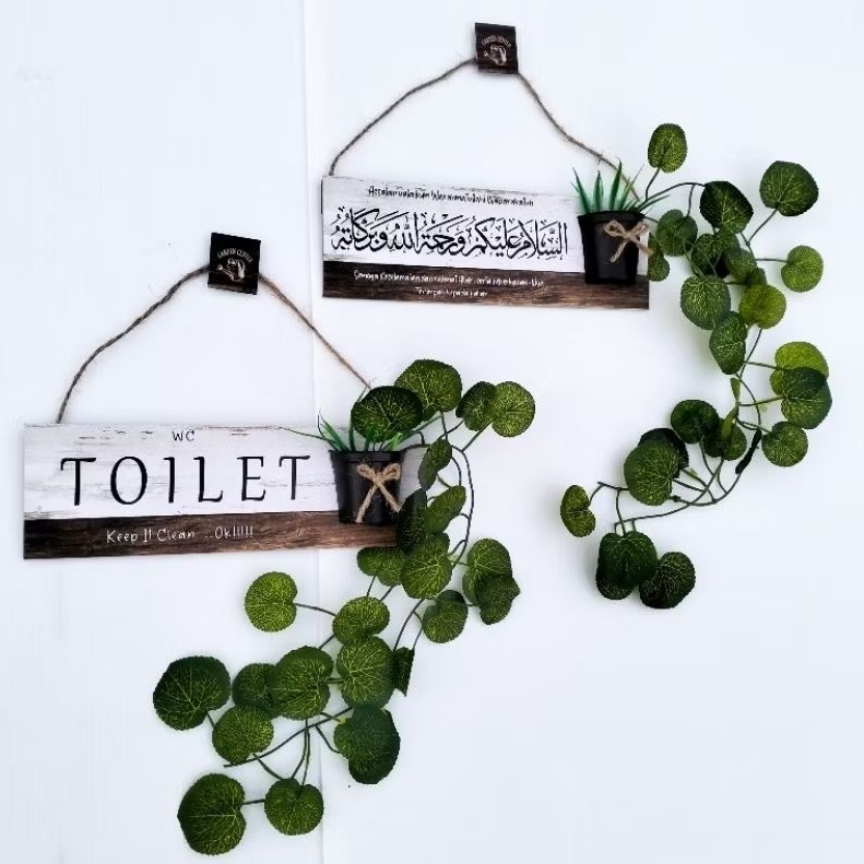 GANTUNGAN 3D Door / Wall Decoration Assalamualaikum Toilet Welcome Door ...