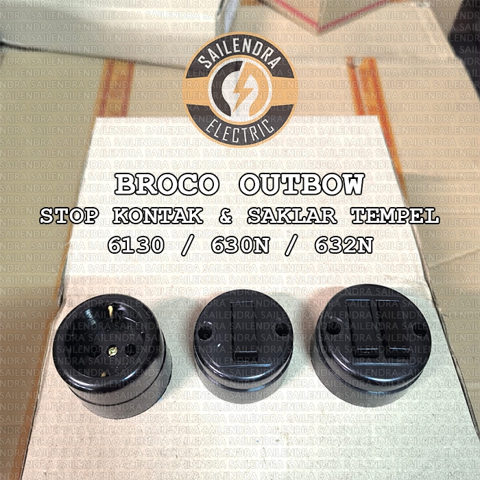 HITAM TOMBOL Broco ORIGINAL OUTBOW BLACK TEMPEL Switch 1 Gang / 2 ...