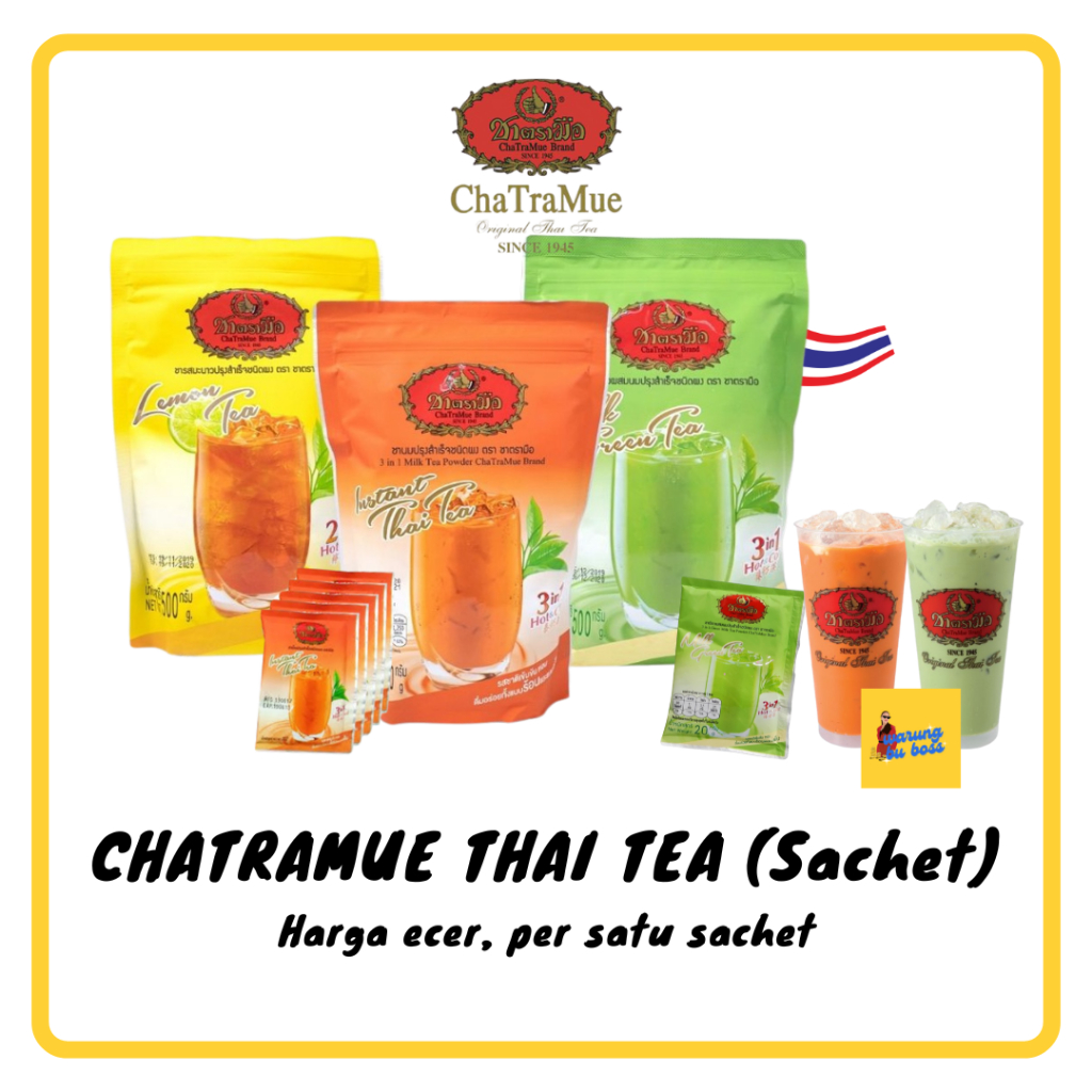 Chatramue Instant Thai Tea Milk Green Tea Original Thai Tea Sachet Ecer | Shopee Malaysia