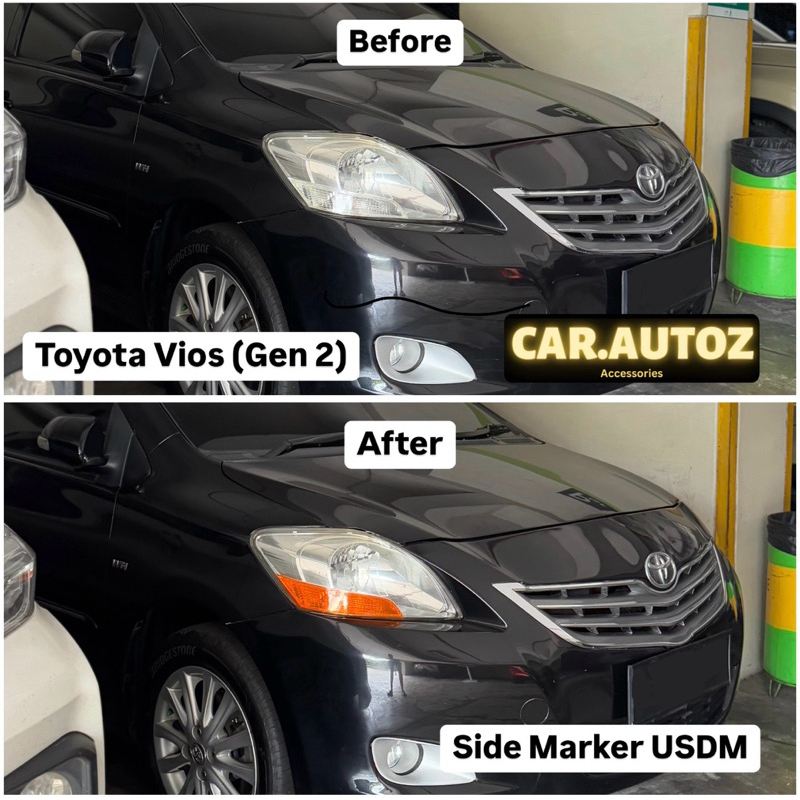 Toyota Vios Gen 2 Orange Side Marker Sticker | Shopee Malaysia