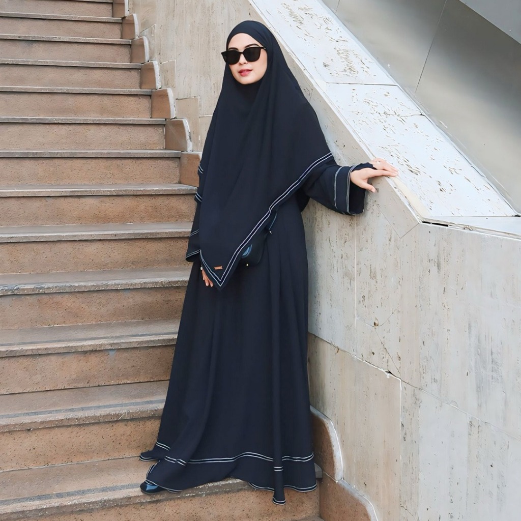 Lozy Hijab - Sadia Abaya Set (Gamis Umrah Hajj Abaya Set Veil) | Shopee Malaysia