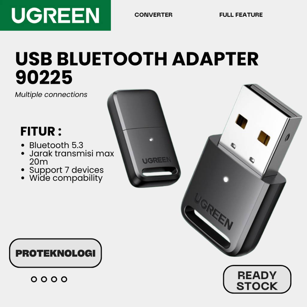 UGREEN 90225 Bluetooth Adapter 5.3 USB Dongle Transmitter | Shopee Malaysia