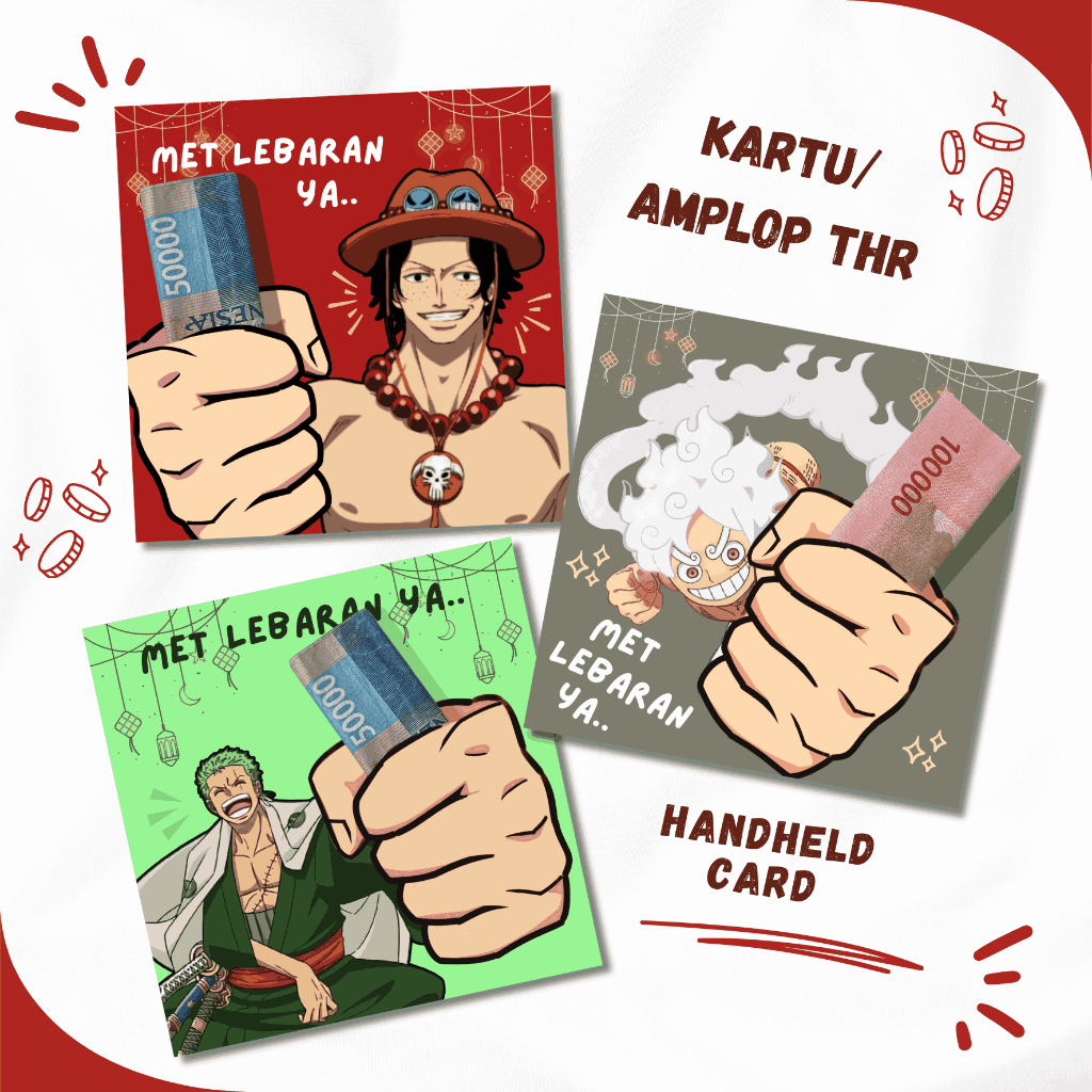 Thr / ANGPAO ANIME ONE PIECE ENVELOPE - THR EID CARD IMLEK CHRISTMAS ...
