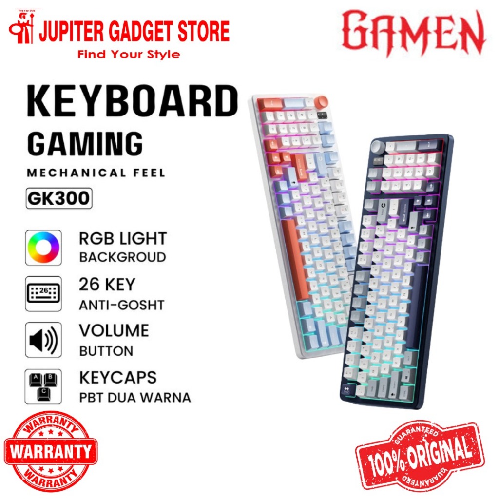 Gamen GK300 Original Mechanical Keyboard Feel Gaming Membrane Keyboard ...