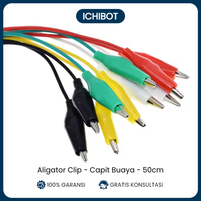 HIJAU MERAH HITAM PUTIH Alligator Clip Connector Crocodile Clip ...