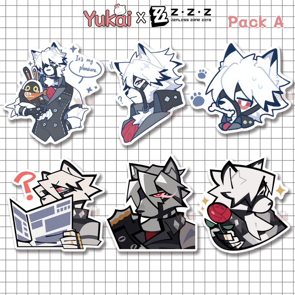 Premium Lycaon Zenless Zone Zero (ZZ) Stickers - Waterproof Anime ...