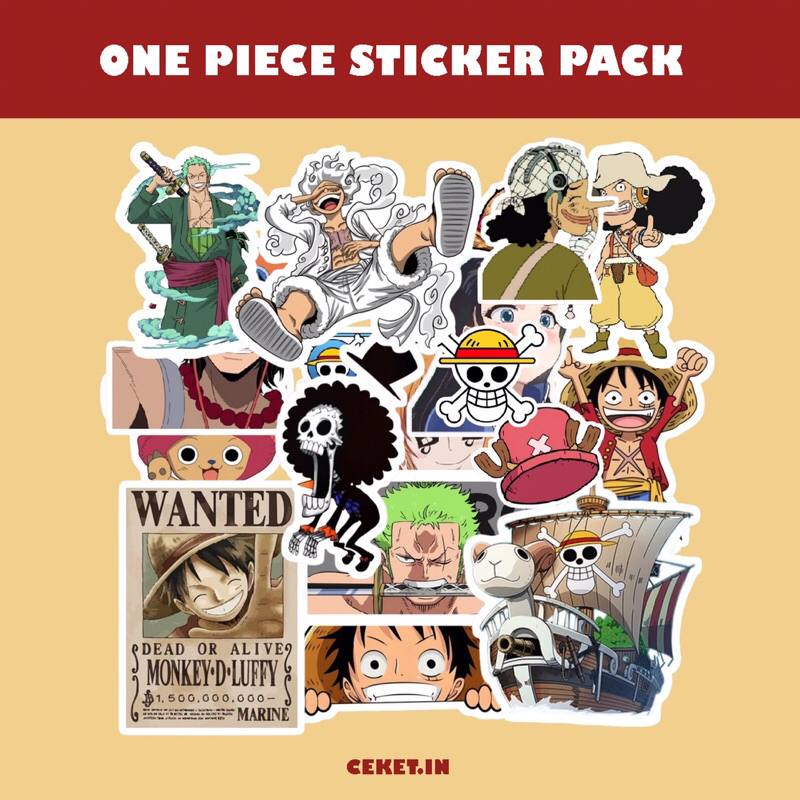 One Piece Sticker Pack (18pcs) | Shopee Malaysia
