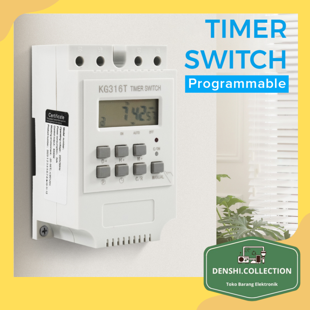 Digital Timer I SINOTIMER Programmable Digital Timer Switch Relay 32 Programs 220V - KG316T ...