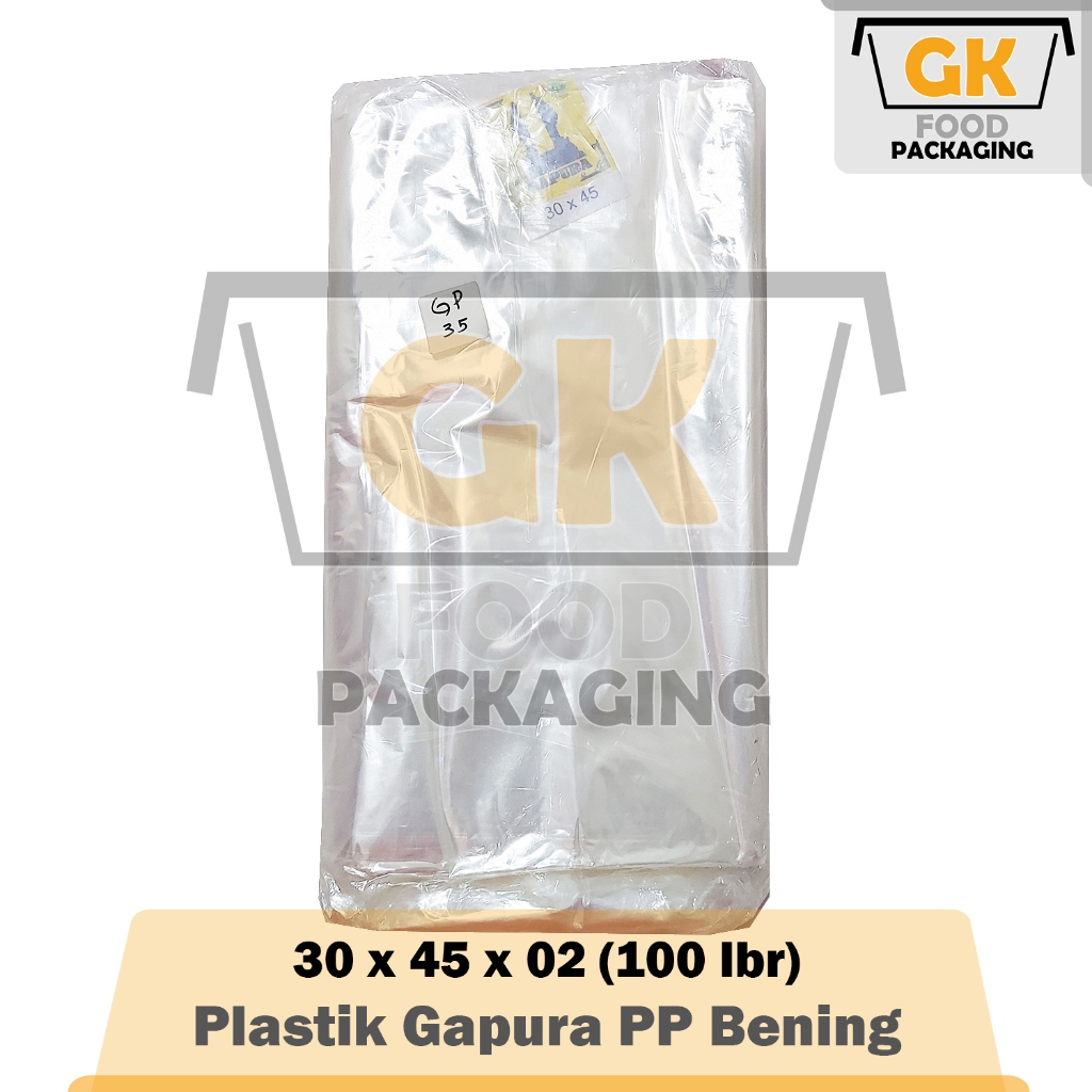 Gp35 GAPURA PP Plastic Bags uk 30x45x02 contains 100 sheets Clear ...