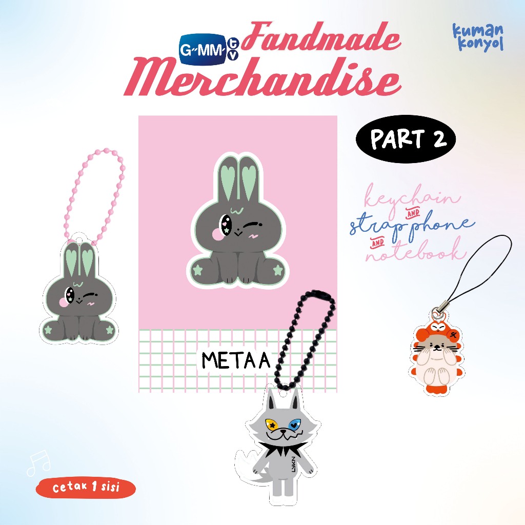 GANTUNGAN GMMTV MERCHANDISE FANMADE PART 2 KEYCHAIN THAIENTU THAILAND ...