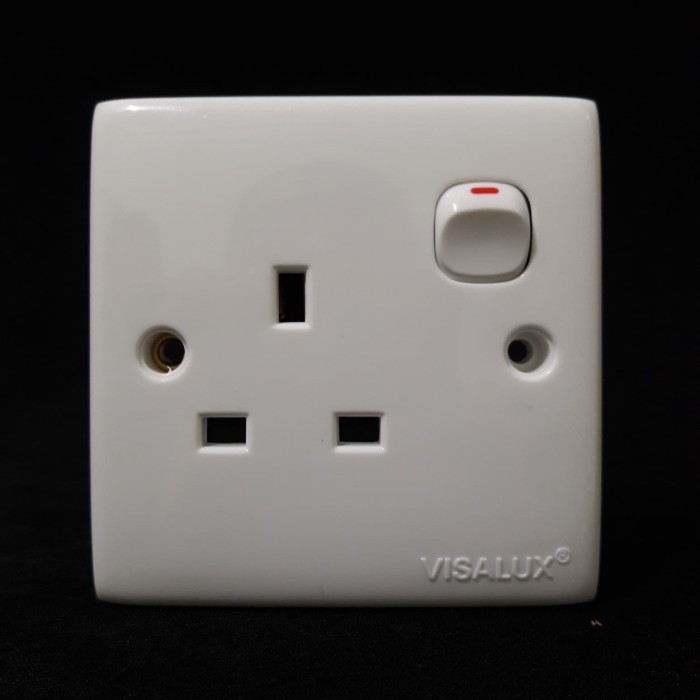 Visalux AC socket + Light + socket switch 1G 13A 250V | Shopee Malaysia