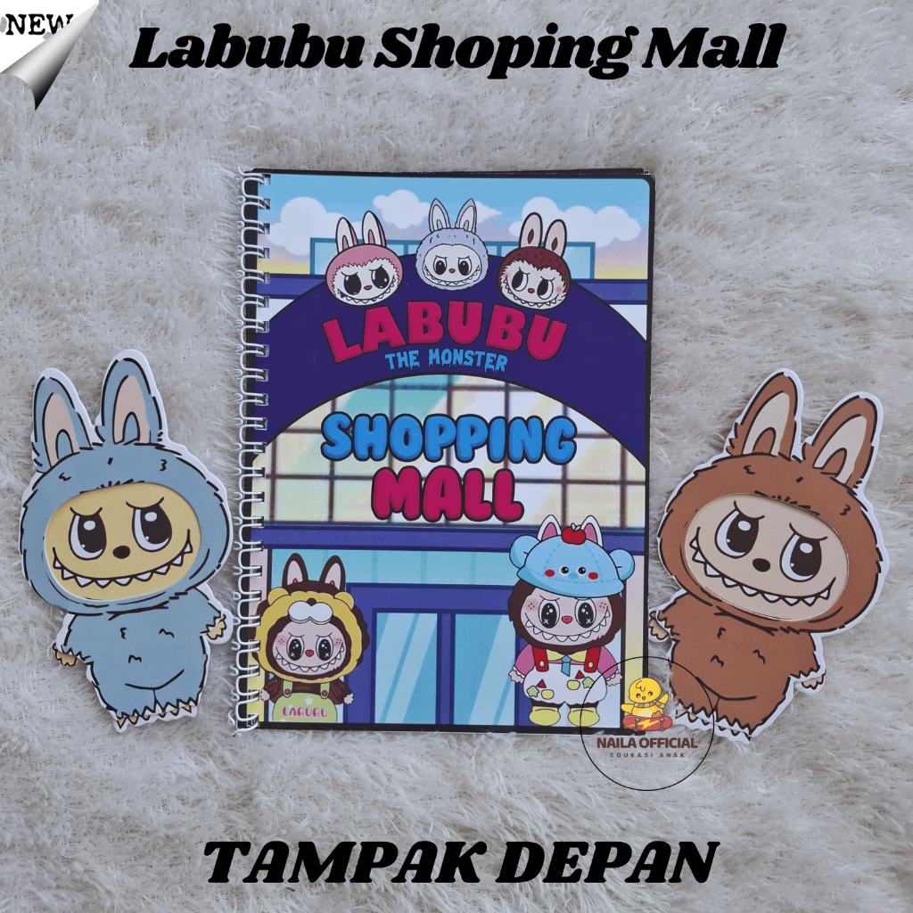 Paper Doll Labubu Shoping Mall Ring Children's Educational Toy Viral ...