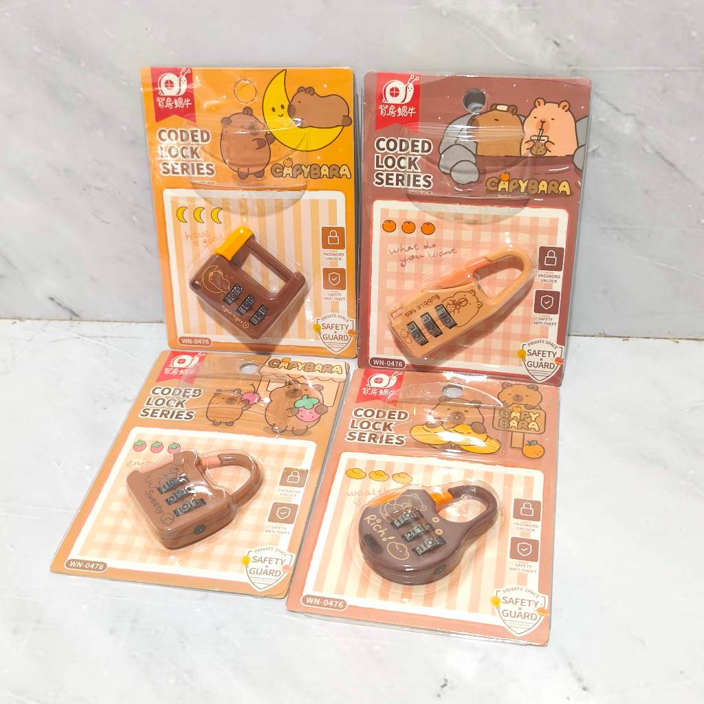 Capybara Number Lock Padlock Capybara Bear/ Capybara Multifunctional ...