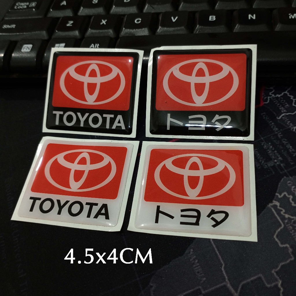 Toyota Resin Embossed Sticker BOX Small 3D Lycal Logo Sticker Unit ...
