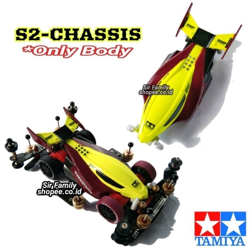 HIJAU Tamiya Body Repaint Dual Ridge Super-2 Chassis / Tamiya Chassis ...