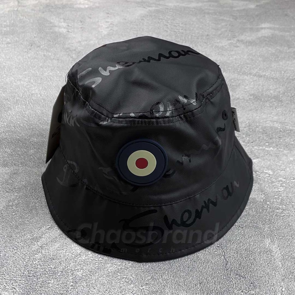 Ben SHERMAN - WAX PLASTISOL TARGET BUCKET HAT - Black Original (Size ...
