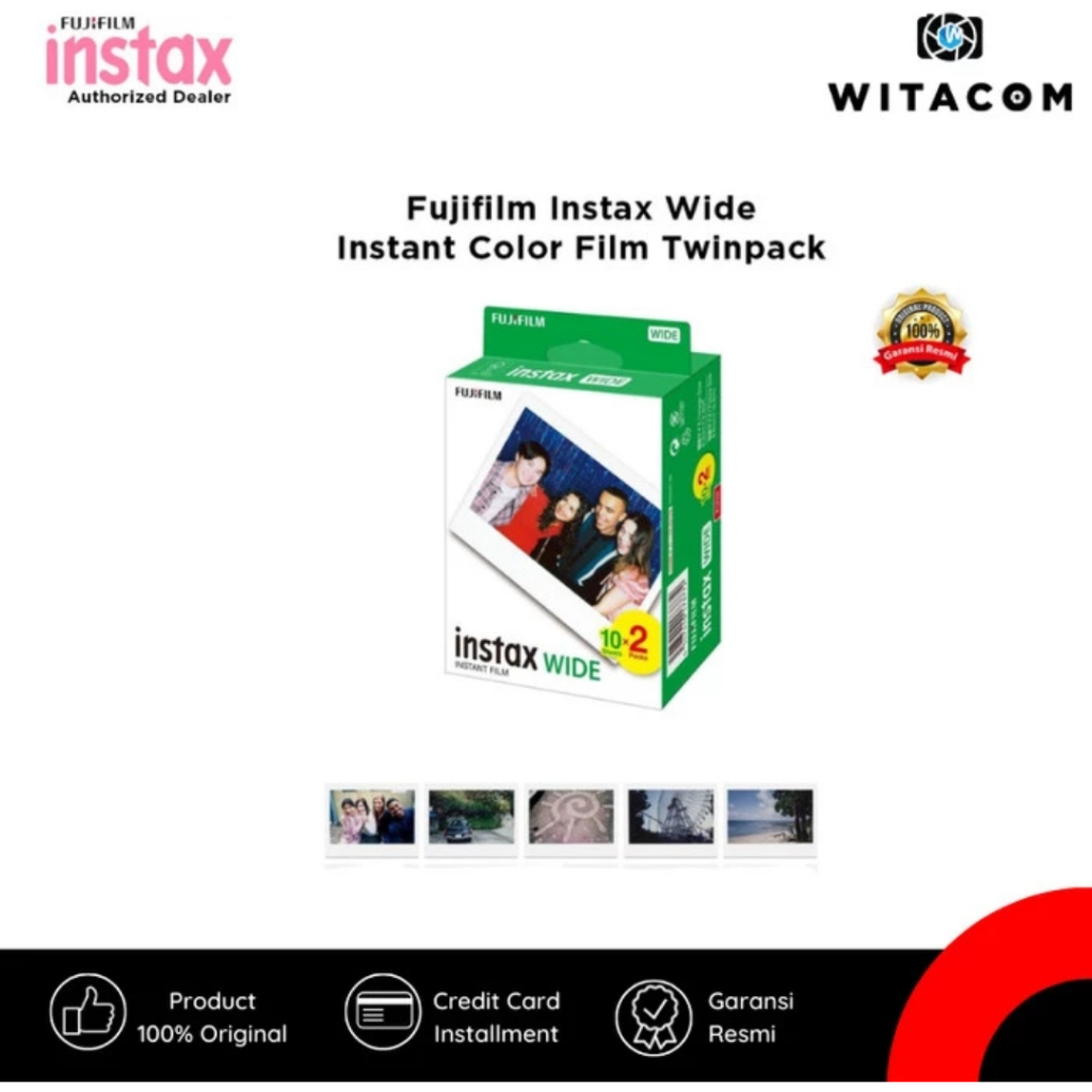 Fujifilm Instax Wide Instant Color Film Twin Pack (10x2) | Shopee Malaysia