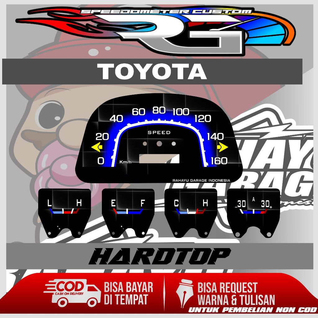 Toyota HARDTOP CUSTOM SPEEDOMETER BOARD | Shopee Malaysia