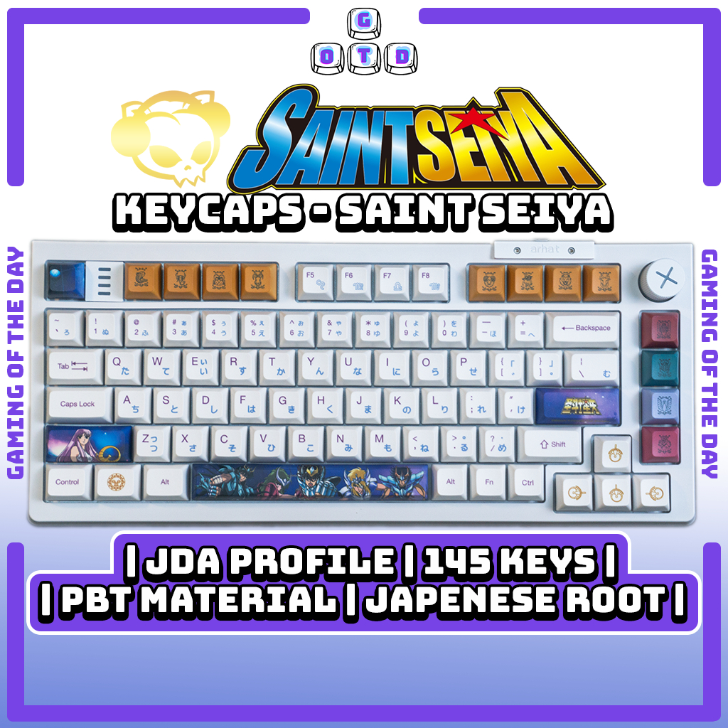 Akko Saint Seiya Keycaps Japanese Root PBT Dye Sub JDA Profile Keycaps ...