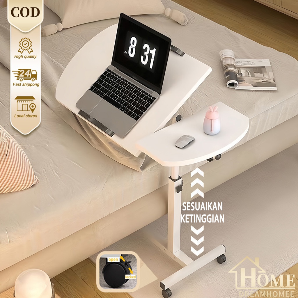 Adjustable Folding Laptop Table Portable Mobile Desk Study Table Bed ...