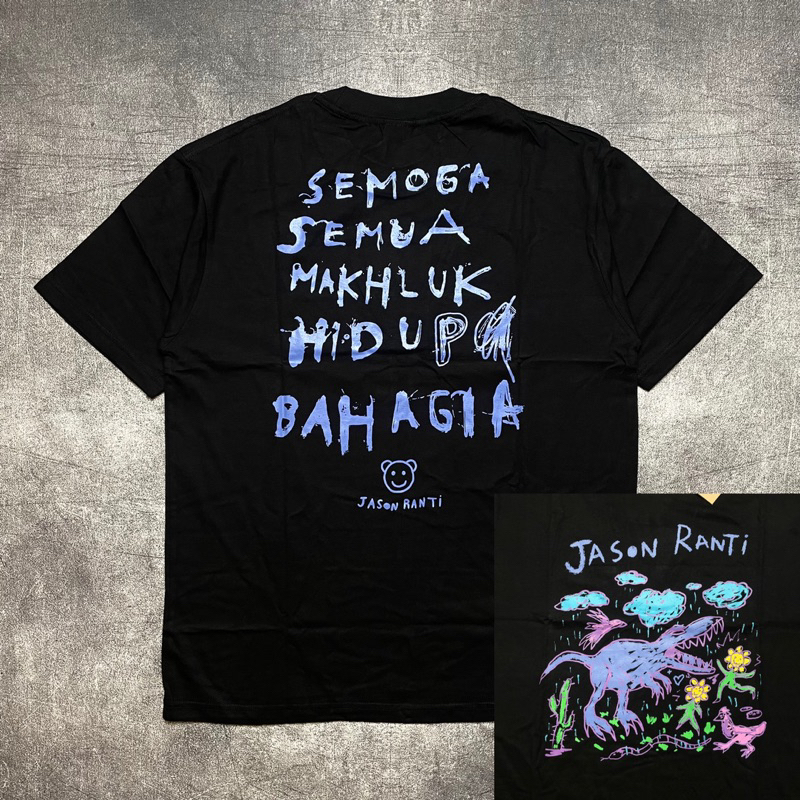 JASON RANTI Tshirt - ALL MAKHLUK HAPPY BLACK Official Merchandise ...