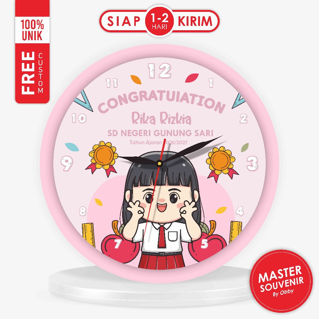 Custom Graduation Clock Size 10CM (Primary Kindergarten Graduation Gift ...