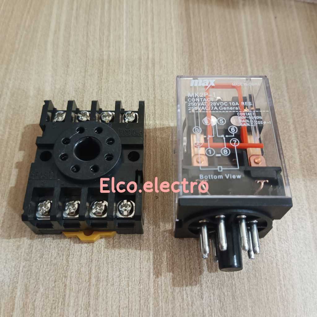 Omron MK2P 220V Relay + Socket 220V 10A 8P - 8P MK2P-1 8 PIN AC Socket | Shopee Malaysia