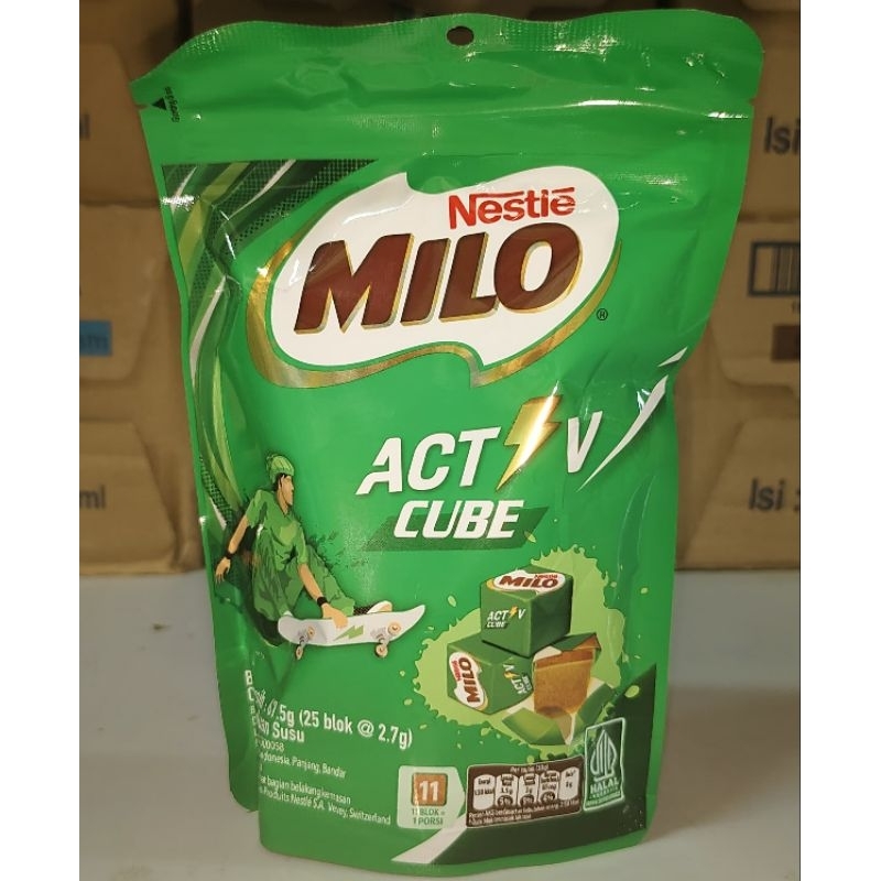 Milo Activ Cube 67.5g Pouch (25 blocks) - Cube Shaped Chocolate Candy ...