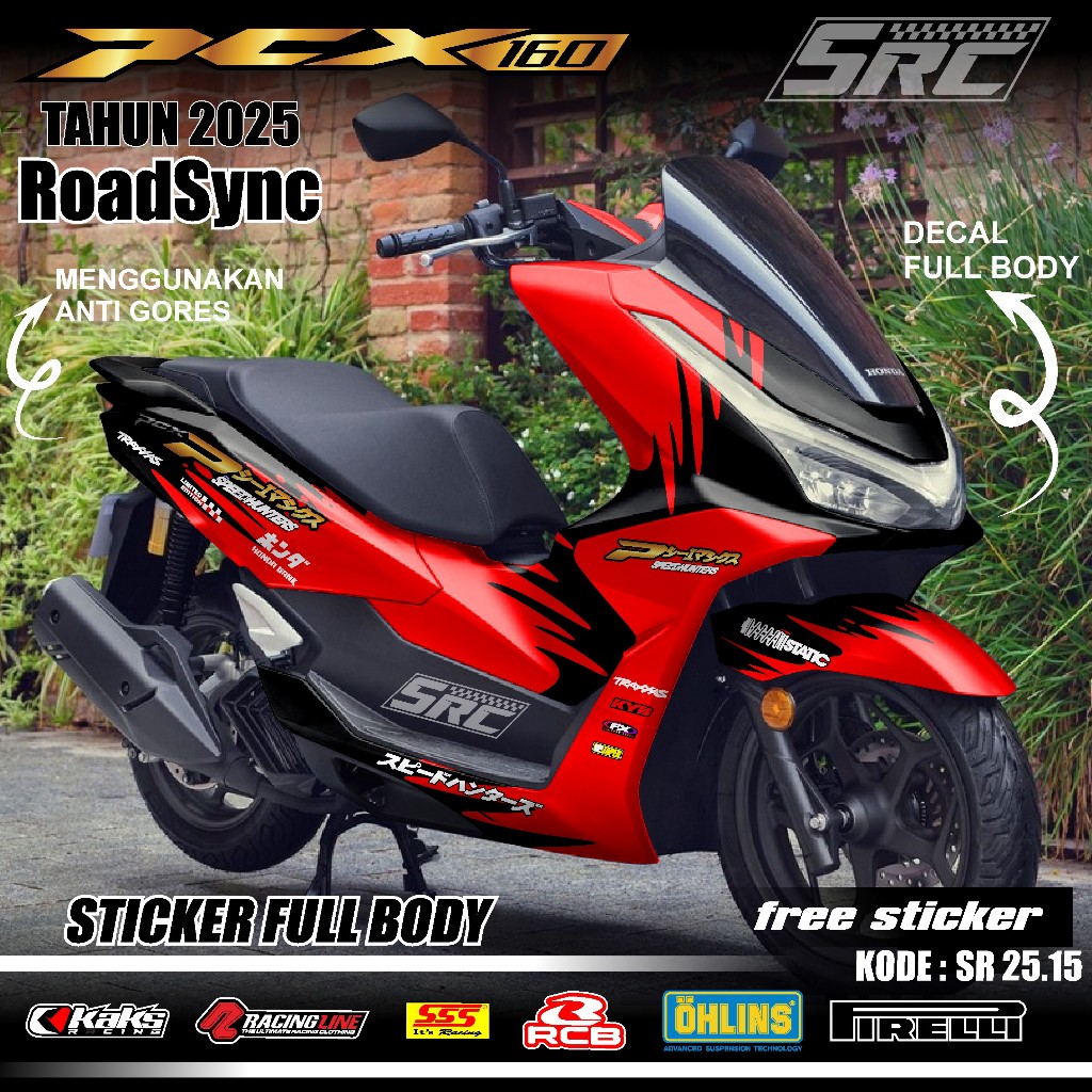 Full Body Sticker Honda Pcx 160 2025 Roadsync Sticker Pcx 160 2025 ...