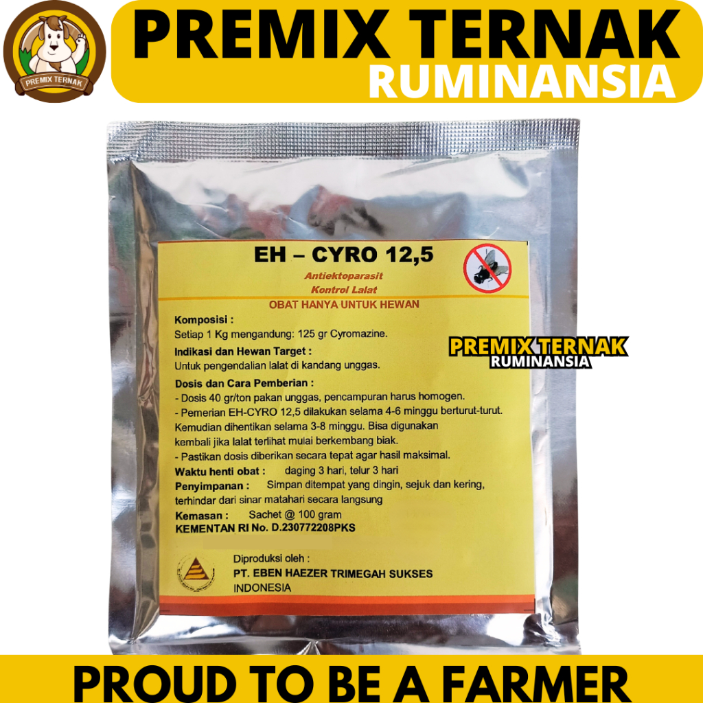 EH CYRO 12,5% 100 GRAM - CYROMAZINE Eliminates Fly Larvae in Chicken ...