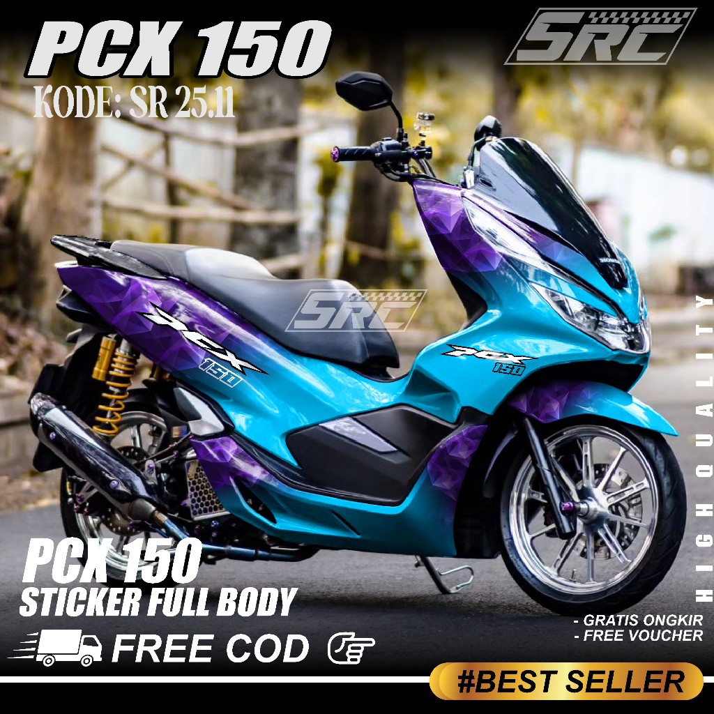 Full Body Decal Sticker Honda PCX 150 2017 2018 2019 2020 2021 Full ...