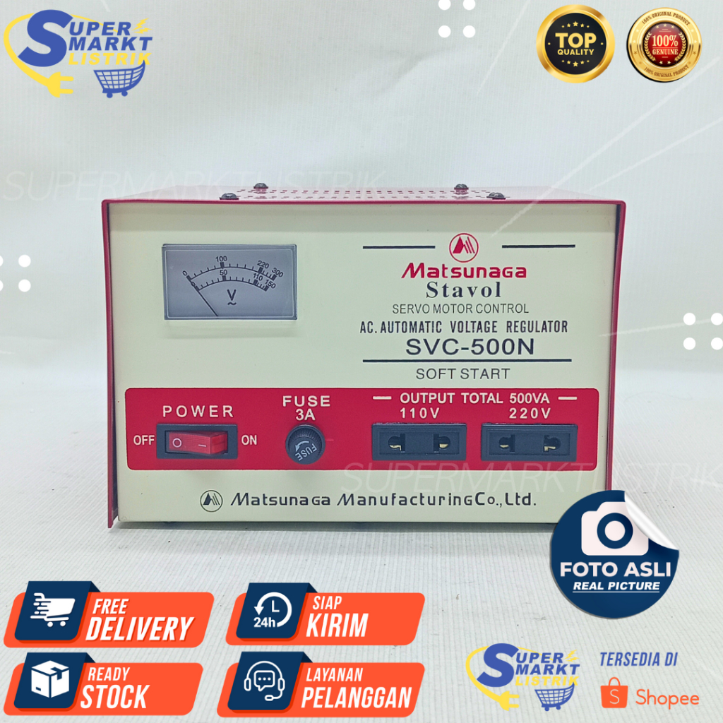Stavol 500W MATSUNAGA SVC-500N Stabilizer 500W Voltage Stabilizer ...