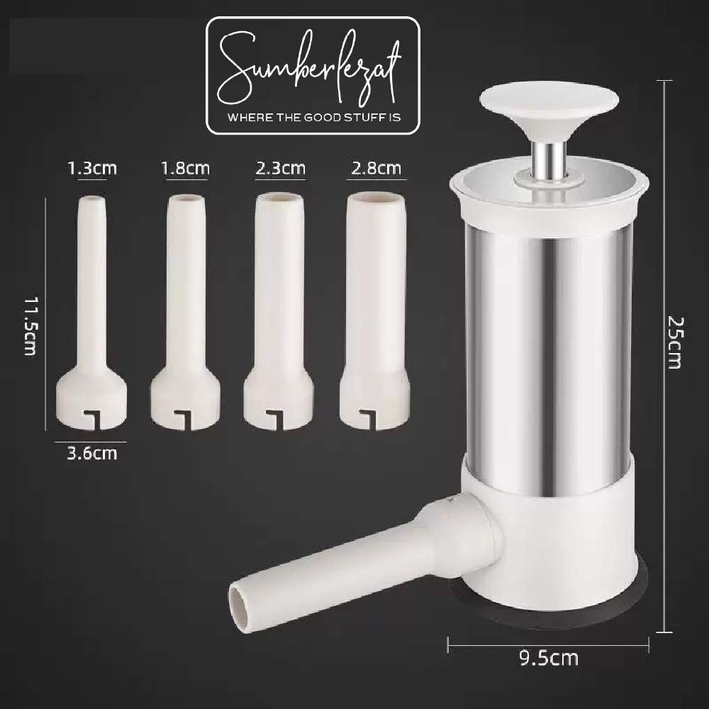 Manual Plastic Sausage Filler Tool for Molding Dough on Sausage Casings ...
