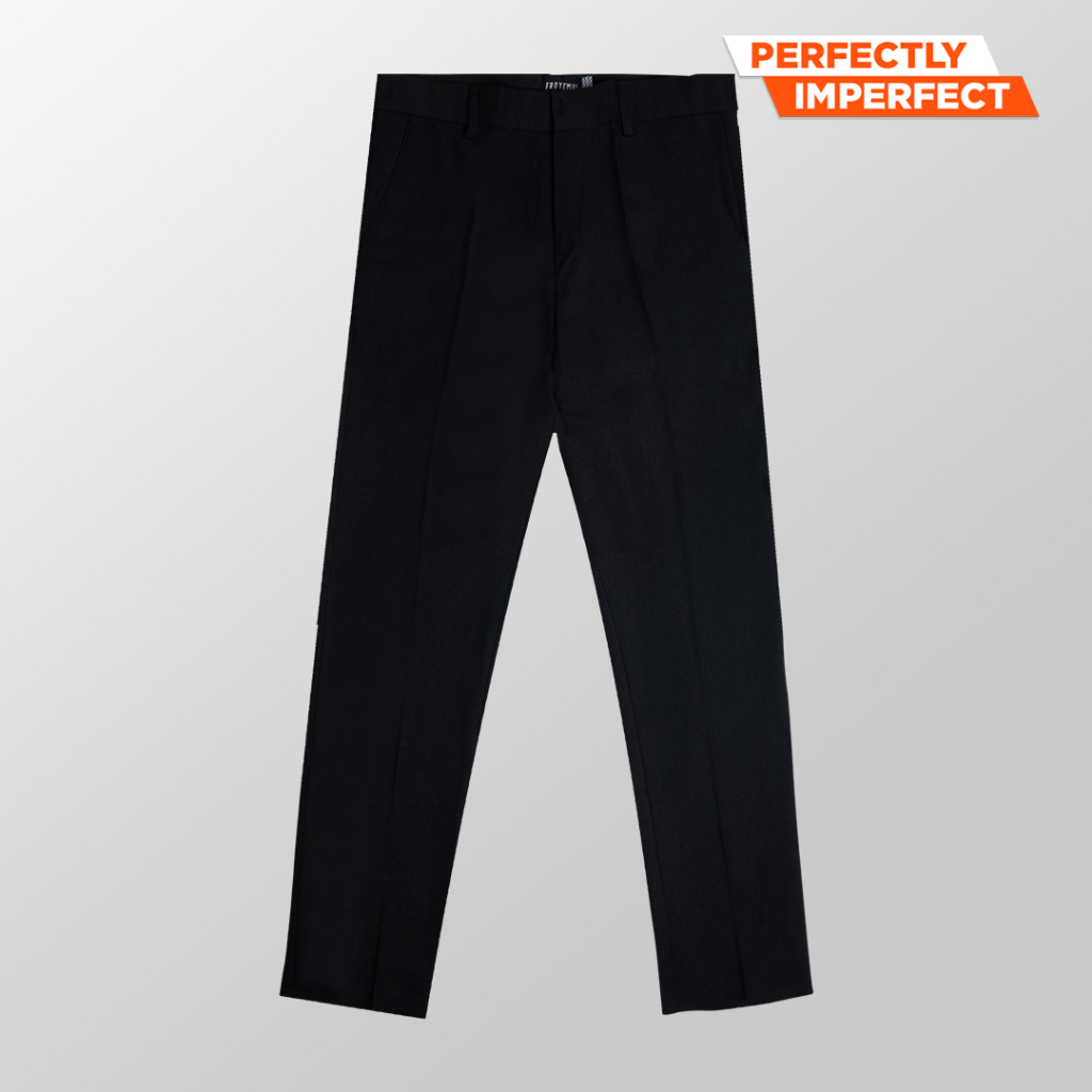 (PERFECTLY IMPERFECT) FROYEMUL DEEP BLACK TROUSERS | Slim Fit Men's ...