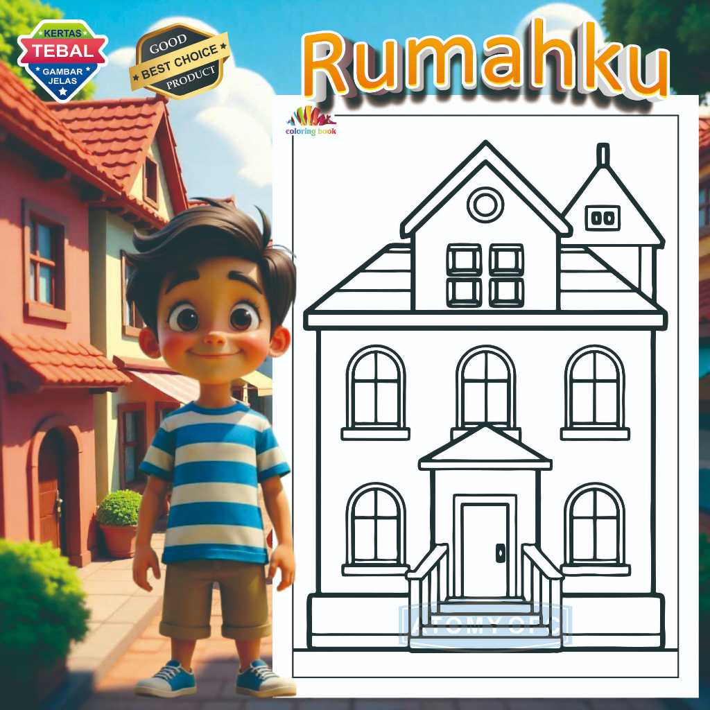 COLORING PAPER / COLORING / DRAWING PAPER / MY HOUSE / COLORING PAPER ...