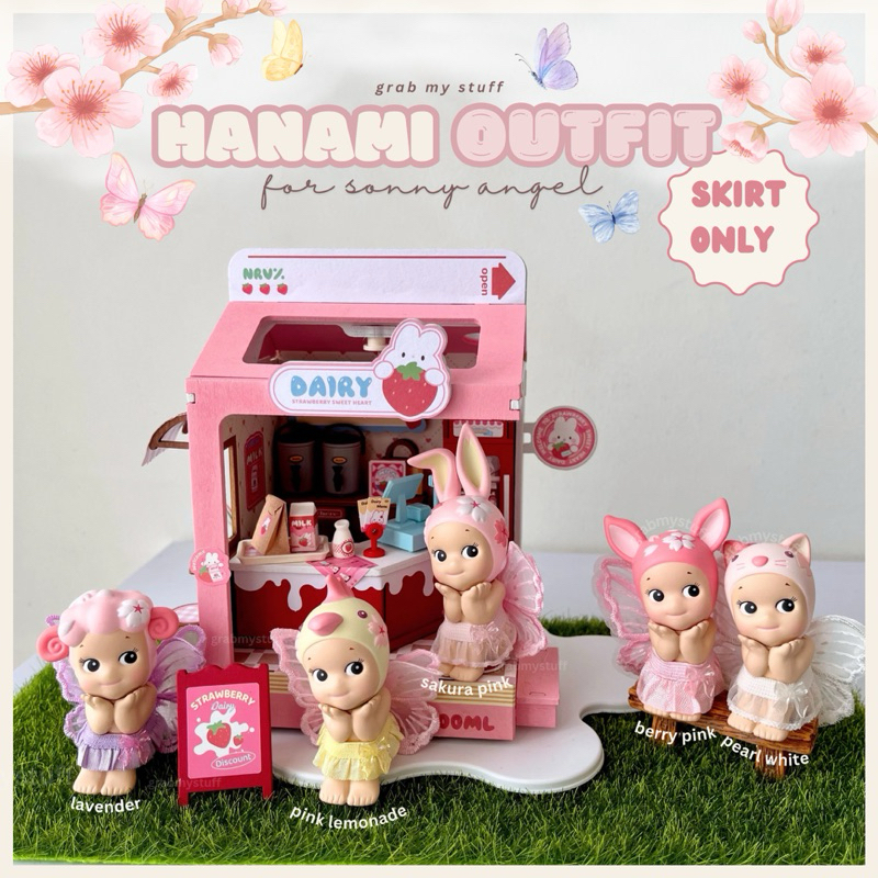 [ BUTTERFLY SKIRT ONLY] Hanami Outfit for Sonny Angel Hanami Edition - Sonny Angel Hanami Cherry ...