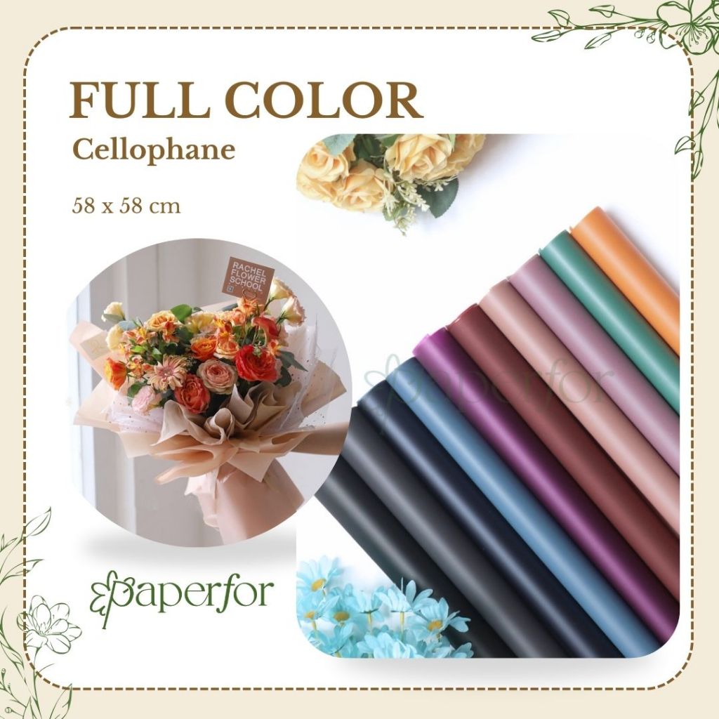 ECER FULL COLOR Cellophane Flower Bouquet Paper per Sheet | Shopee Malaysia