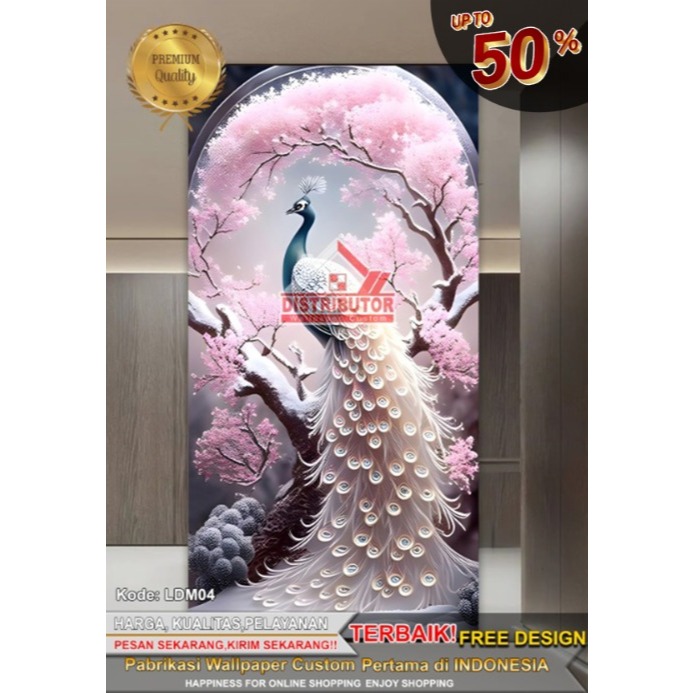 Custom 3D Peacock Theme Wall Wallpaper | Peacock | Bird | Peacock ...
