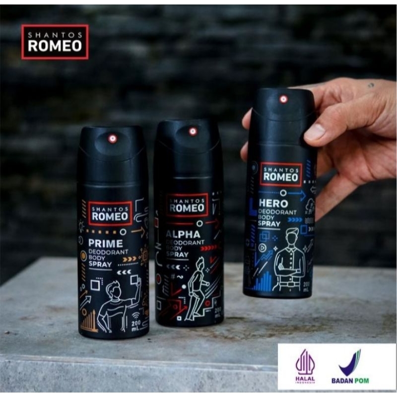 Shantos Romeo Deodorizing Body Spray Perfume All Variants 200ml ...