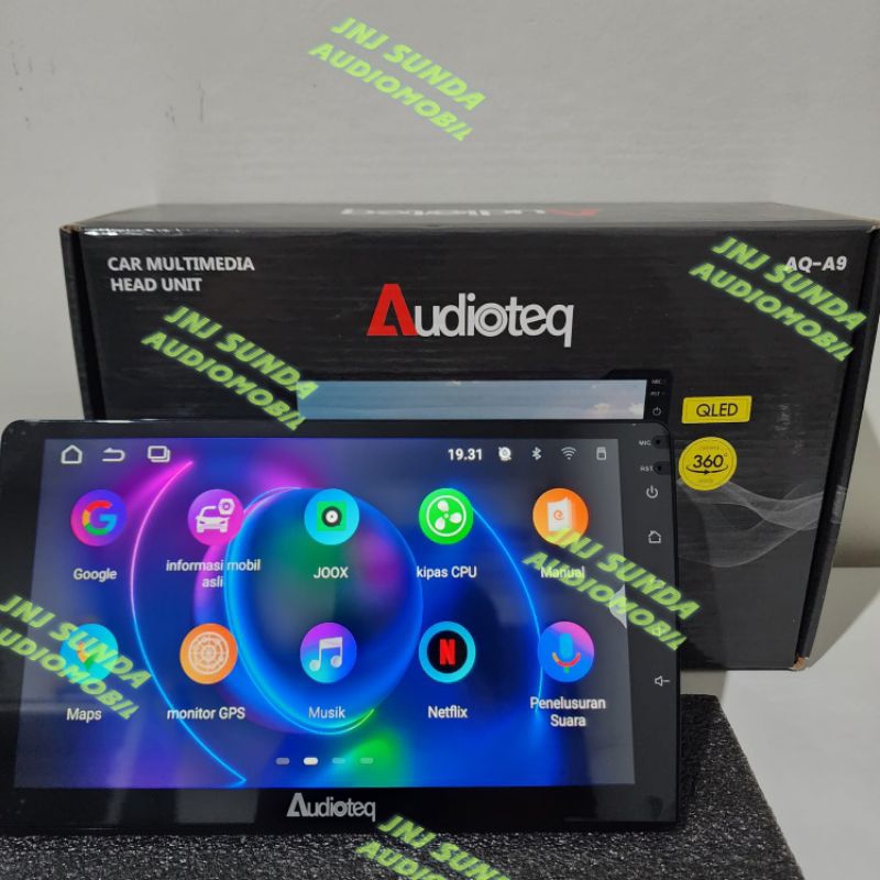 LAYAR Android car tv Head unit 9 inch audioteq ram 3 gb/rom 32 gb ...