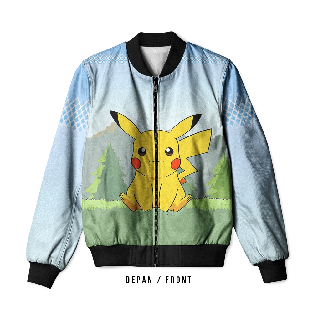Adult Bomber Jacket Men Women Animated Cartoon Characters Pokemon ...