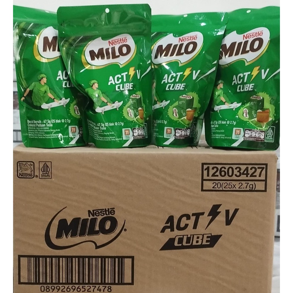 MILO Activ Cube 4 pack x 25 pcs = 100 pcs Original MILO Premium ...