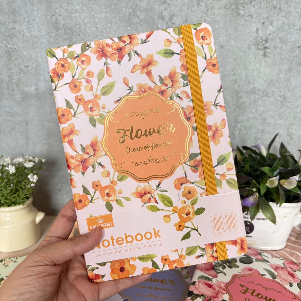 A5 MIKIREI DIARY OCEAN OF FLOWERS | Flower Journal Book | Korean ...