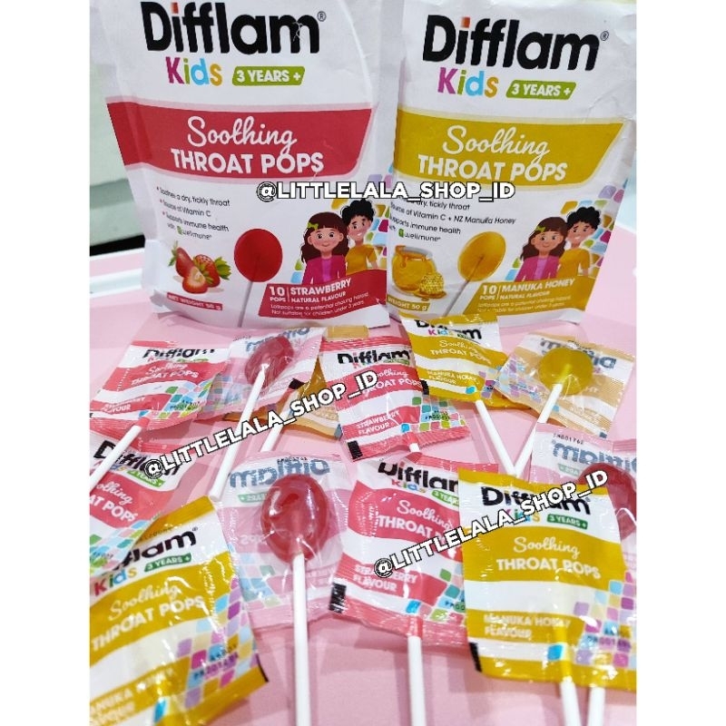 Difflam Throat Pops/Manuka Honey Pops ECER/lollipop sore Throat ...