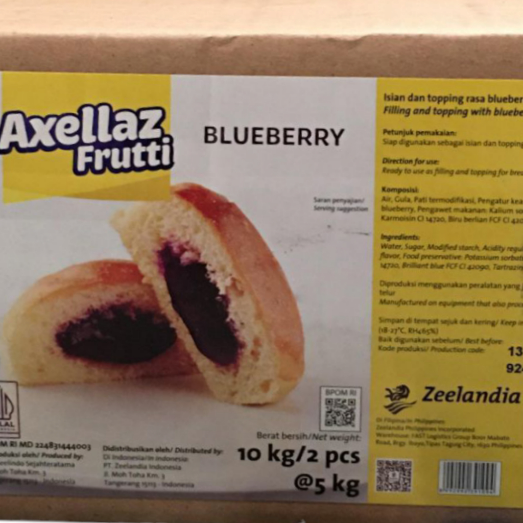 Zeelandia Axellaz Frutti Blueberry 10 kg / Blueberry Topping Jam ...