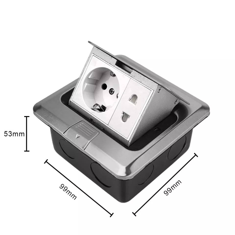 Floor Socket Floor Outlet Grounded Floor Socket + 2 Pins Hidden ...