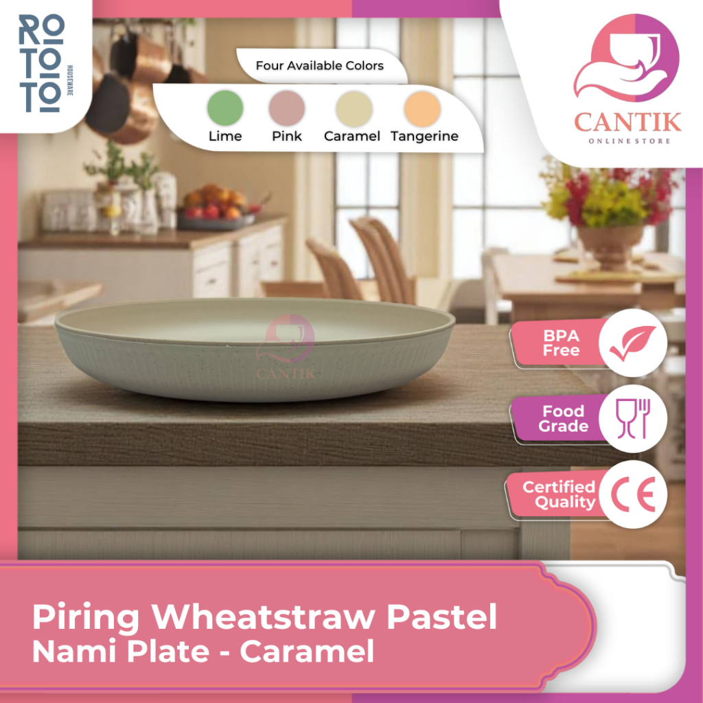 Rototo Nami Plate Elegant Wheatstraw Straw Plate 23cm Wheat Straw ...